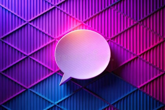 Modern Survey Feedback Concept a TopDown View of a Speech Bubble on a ...