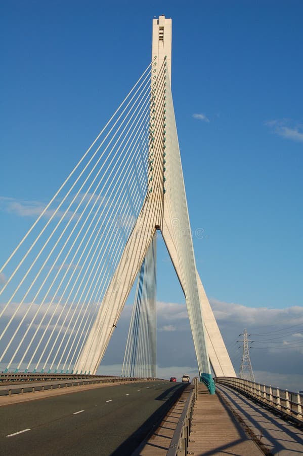 Modern Suspension Bridge stock image. Image of cables, modern - 642683