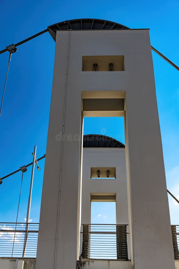 Modern Bridge Intersection Close Up Stock Image - Image of highway ...