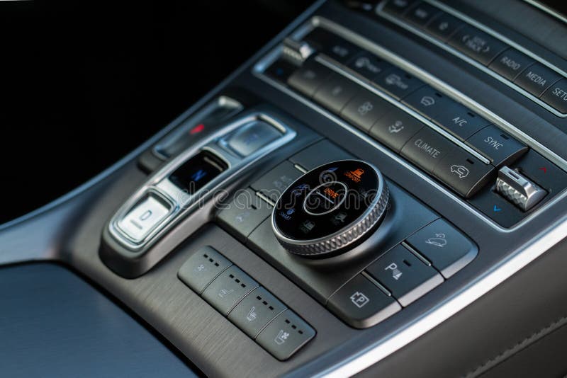 Modern Suv Car Drive Mode Control Panel. Stock Image - Image of vehicle ...