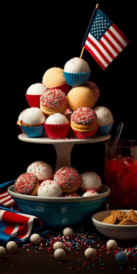 A Modern Sweets for American Independence Day Stock Illustration ...