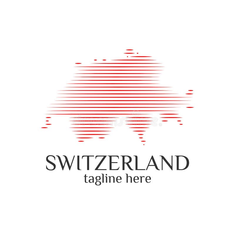 Modern Switzerland Map Wave Logo Template Designs Vector Illustration ...