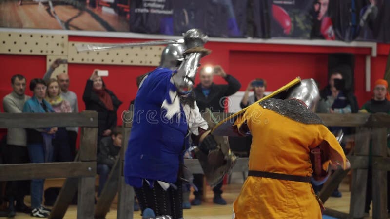 Modern sword fighting stock footage. Video of costume - 138204016