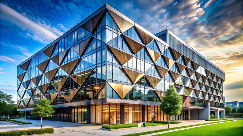 A Modern Symphony: a Building Composed of Geometric Shapes and Patterns ...