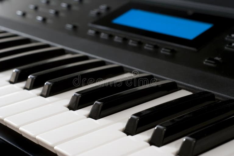 Modern Synthesizer - Piano Keyboard Stock Image - Image of synthesizer ...