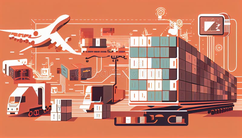 Modern System Transportation and Logistic Import Export , Generative AI ...