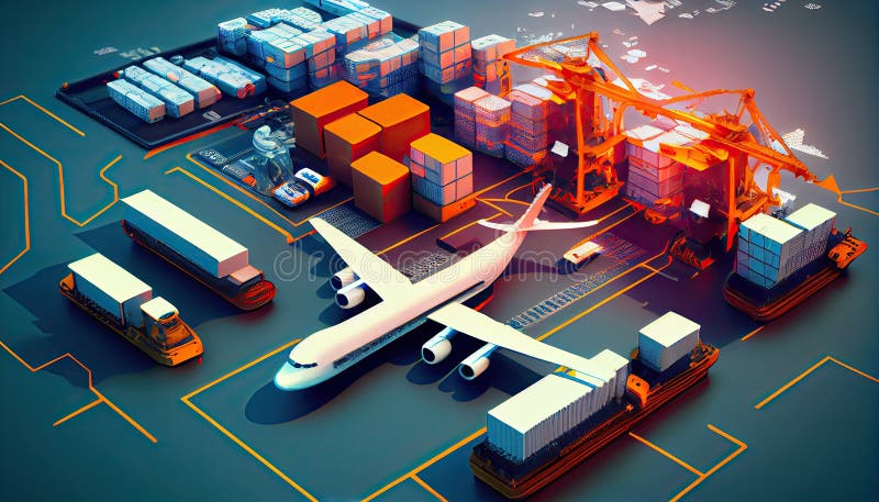 Modern System Transportation and Logistic Import Export , Generative AI ...