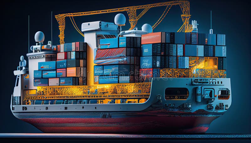 Modern System Transportation and Logistic Import Export , Generative AI ...