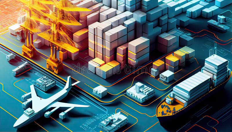 Modern System Transportation and Logistic Import Export , Generative AI ...