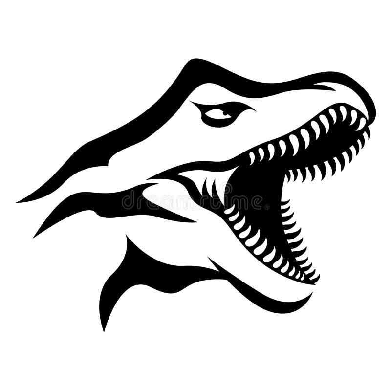 Modern T-Rex Logo. Vector Illustration Stock Vector - Illustration of ...