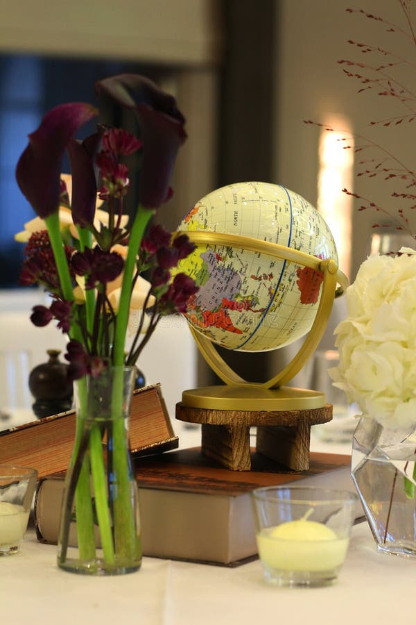 Modern Table Arrangement with Many Objects Stock Image - Image of ...