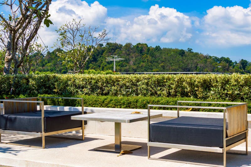 Modern Table and Chairs in Rest Area Stock Photo - Image of europe ...