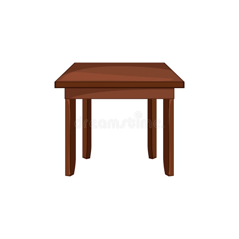 Modern Table Dining Cartoon Vector Illustration Stock Illustration ...