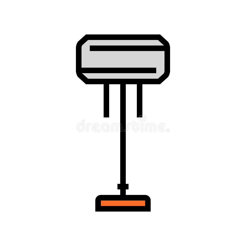 Modern Table Lamp Color Icon Vector Illustration Stock Illustration ...