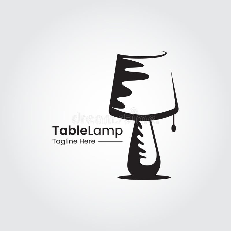 Modern Table Lamp Logo Design Template. Stock Vector - Illustration of ...