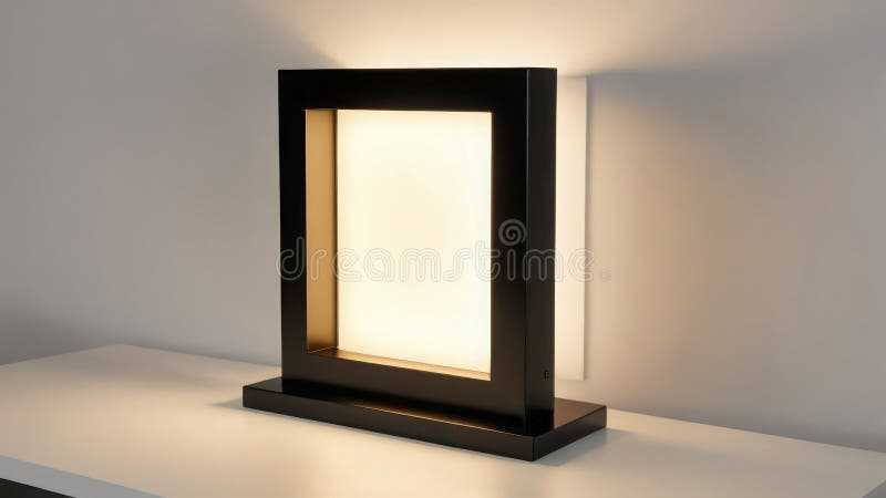 Modern Table Lamp with Rectangular Design and Warm Light, Adding a ...