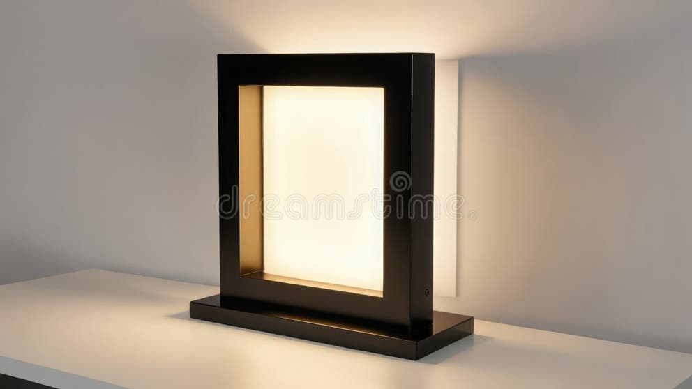 Modern Table Lamp with Rectangular Design and Warm Light, Adding a ...