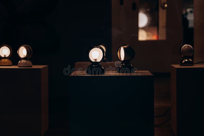 Modern Table Lamps on Display Stock Image - Image of elegant, stylish ...