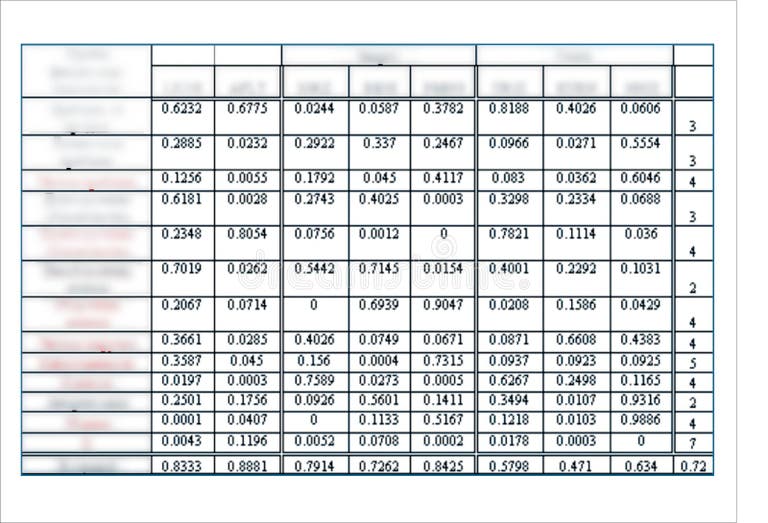 Modern Table Layout Template with Highlighted Row. Flat Design, Easy To ...