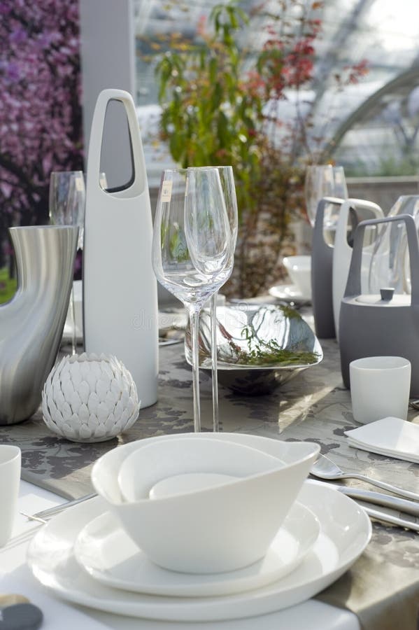 Modern table setting stock image. Image of ceremony, napkin - 16028329