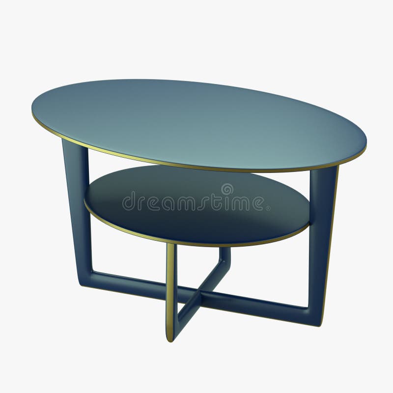 Modern Table with Two Levels Stock Illustration - Illustration of ...