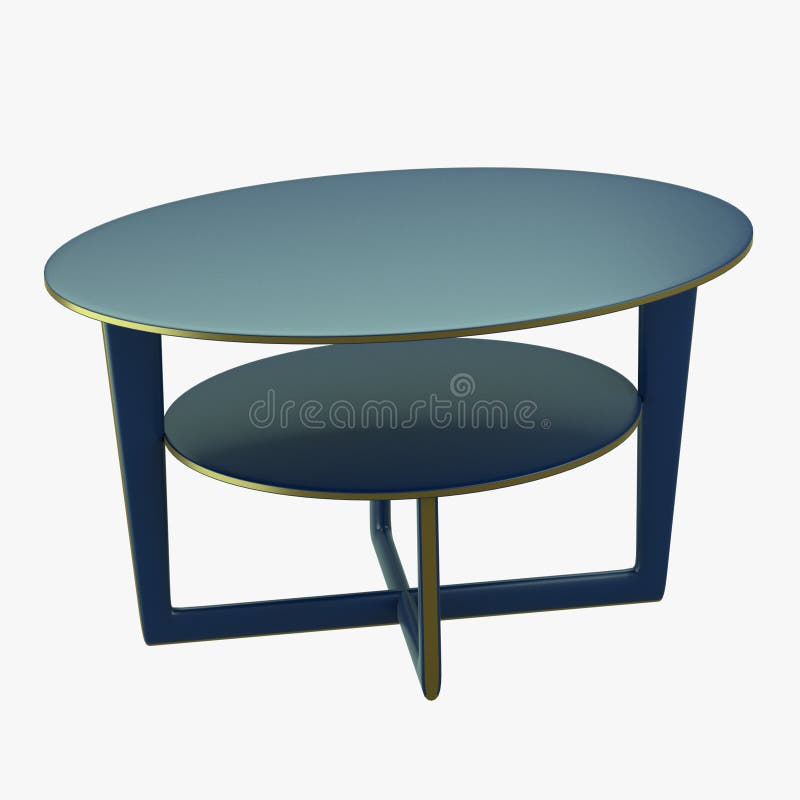 Modern Table with Two Levels Stock Illustration - Illustration of ...