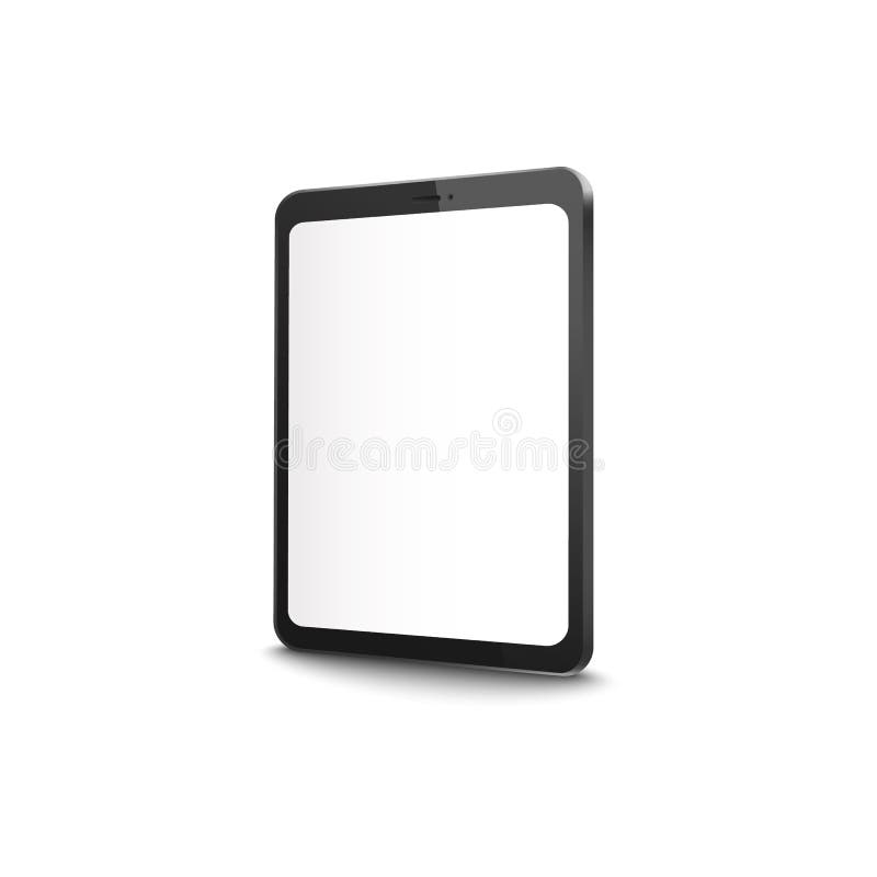 Modern Tablet with Blank Screen - Realistic Mockup of Empty Display on ...