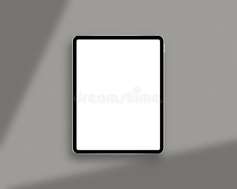 Modern Tablet with Blank White Screen. Stock Illustration ...