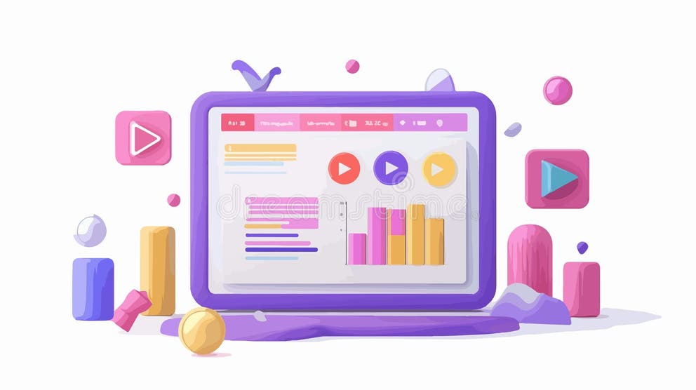 Modern Tablet Displaying Analytics Dashboard with Bar Graph Stock ...