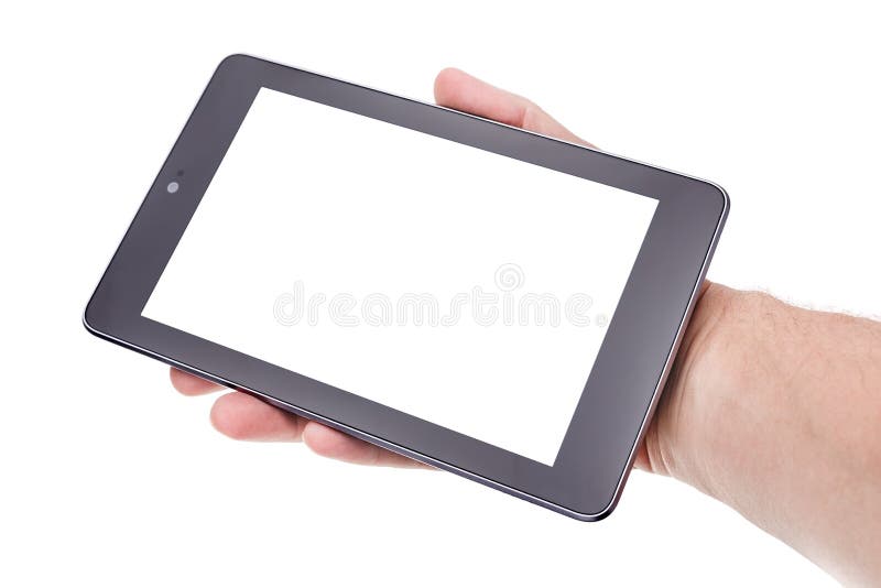 Modern Tablet in Hand. Frame for Text Stock Image - Image of ebook ...