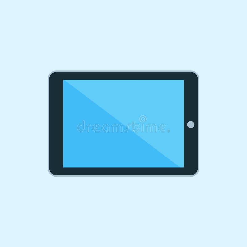 Modern Tablet with a High-Resolution Digital Screen Stock Illustration ...