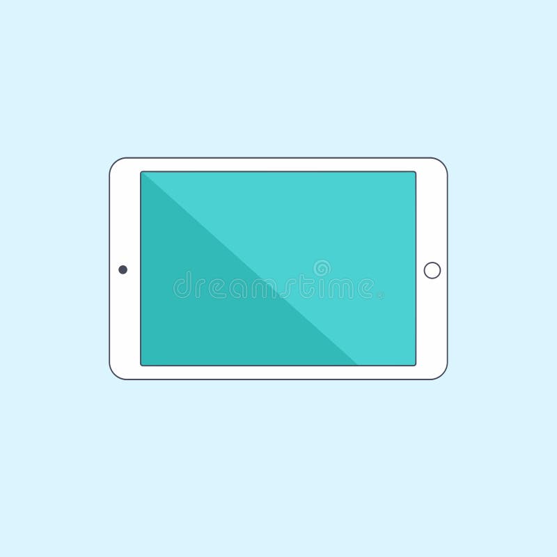Modern Tablet with a High-Resolution Digital Screen Stock Vector ...