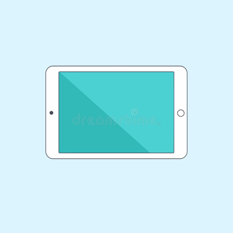 Modern Tablet with a High-Resolution Digital Screen Stock Vector ...