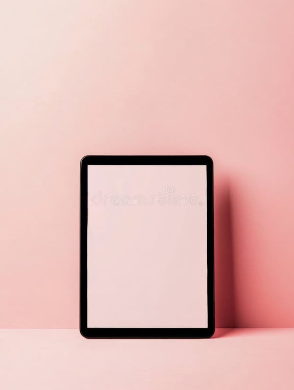Modern Tablet Mockup on Pastel Studio Backdrop for Design Display Stock ...