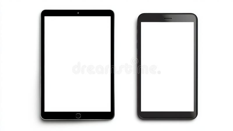 Modern Tablet and Smartphone Mockup for Design Projects Stock ...