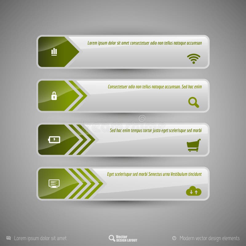 Modern Tabs As Design Elements. Business Symbols. Stock Vector ...