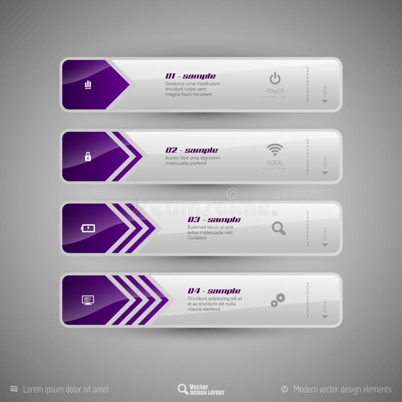 Modern Tabs As Design Elements. Business Symbols. Stock Vector ...