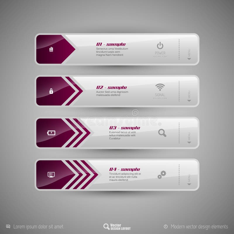 Modern Tabs As Design Elements. Business Symbols. Stock Vector ...