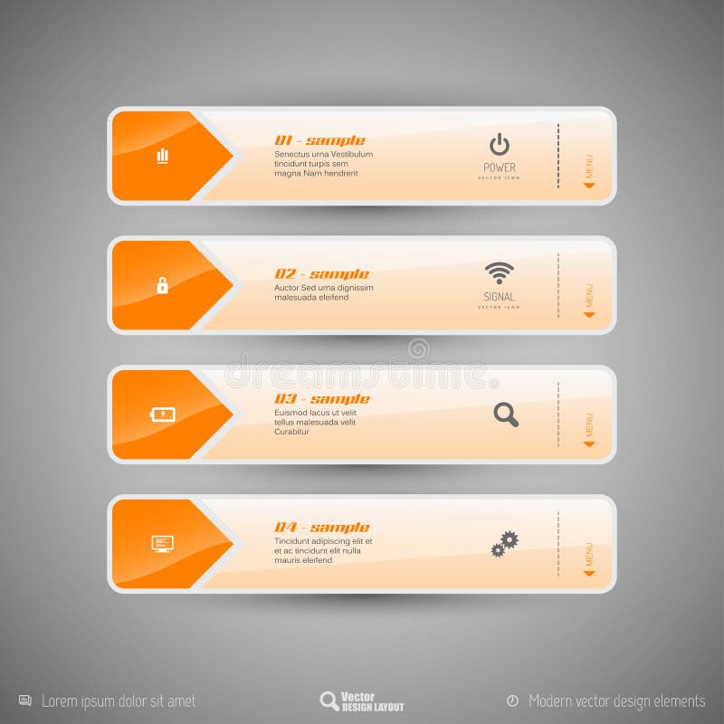 Modern Tabs As Design Elements. Business Symbols. Stock Vector ...