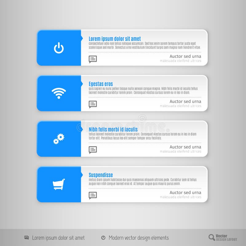 Modern Tabs As Design Elements. Business Symbols. Stock Vector ...
