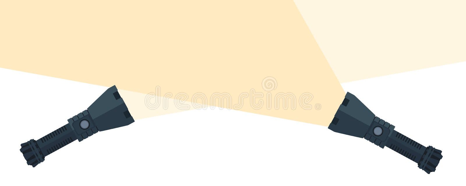 Modern Tactical Flashlight with Side Button Light Beam Vector ...