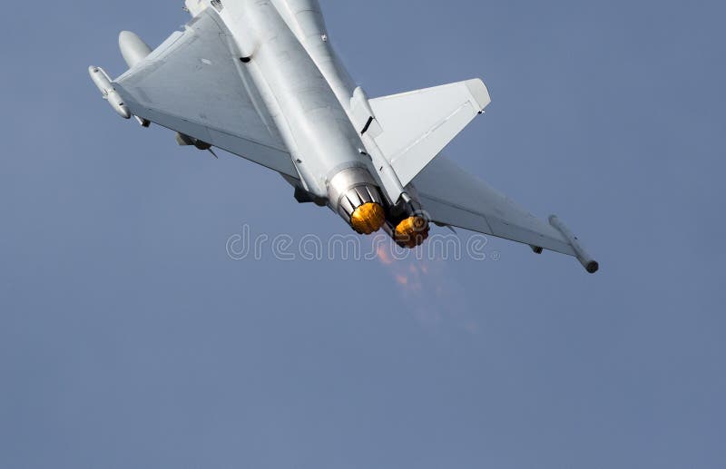 Modern Tactical Jet Fighter Flying Close by. Stock Image - Image of ...