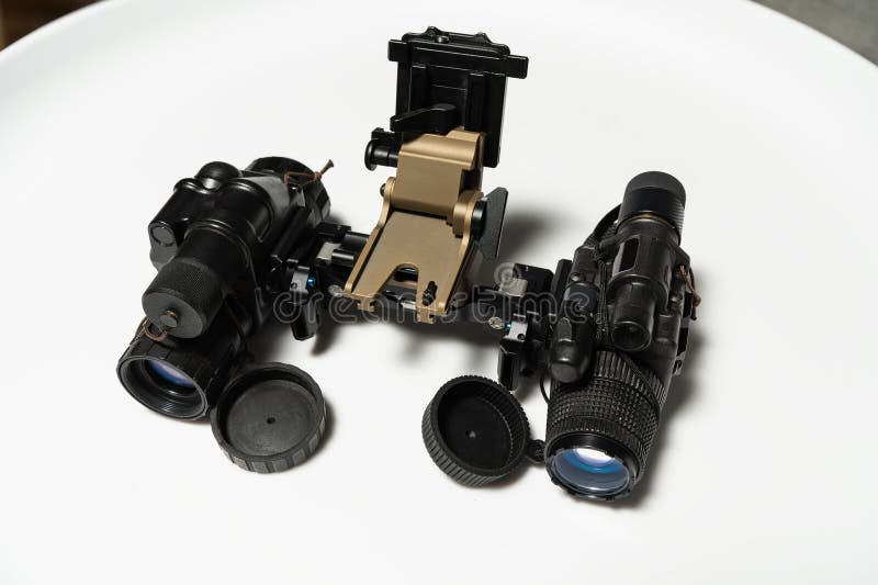 Modern Tactical Night Vision Binoculars Assembled from Two High ...