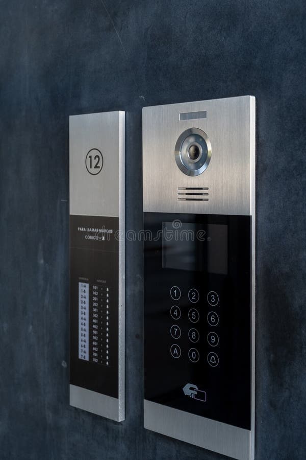 Modern Tactile Digital Screen Intercom Stock Image - Image of button ...
