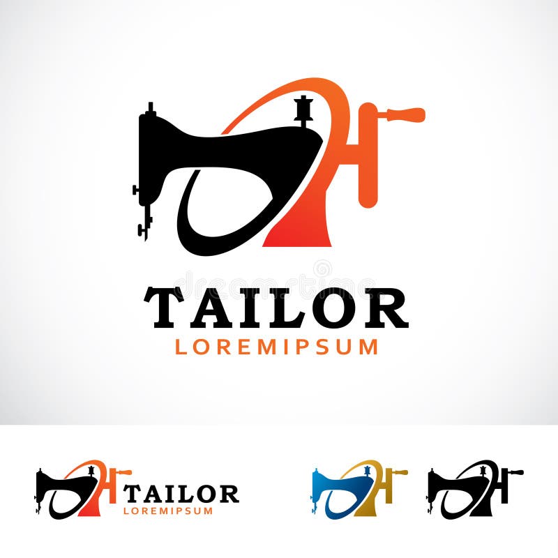 Modern Tailor Logo Design Template Stock Vector - Illustration of ...