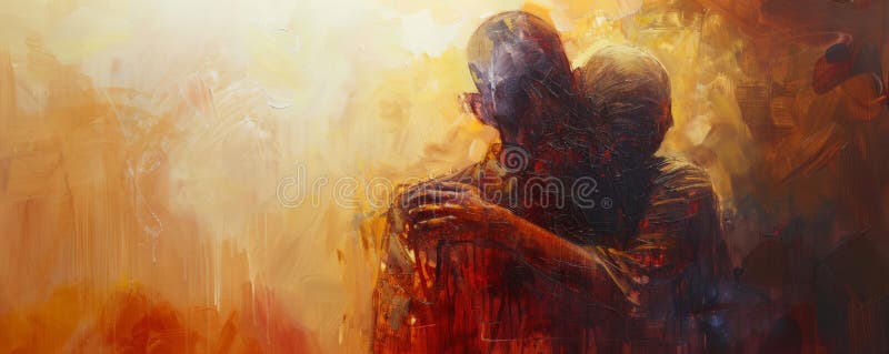 A Modern Take on the Prodigal Son, with Abstract Figures Representing ...