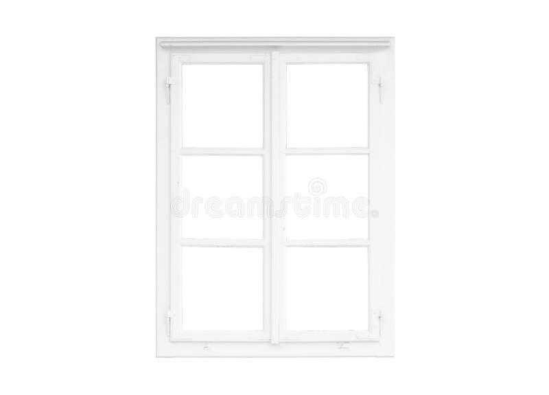 Modern Tall Double White Window with Three Square Glass Panes on Each ...