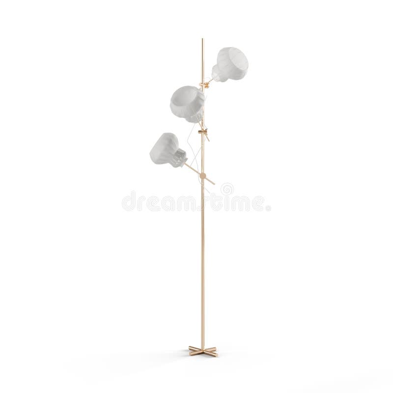 A Modern Tall Lamp Shade, 3d Rendering Stock Illustration ...
