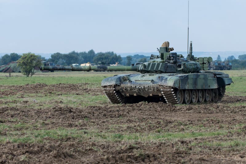 Modern Tank on Battle Field Aiming Stock Photo - Image of afghanistan ...
