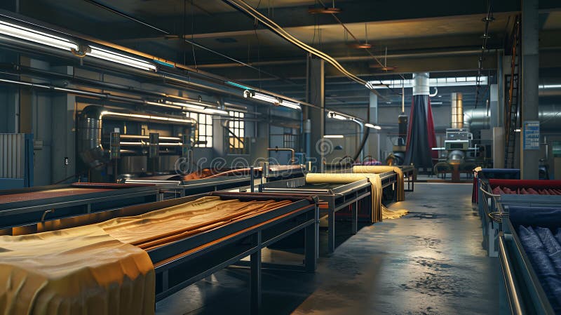 Modern Tannery with Advanced Leather Processing Units, Dyeing Machines ...